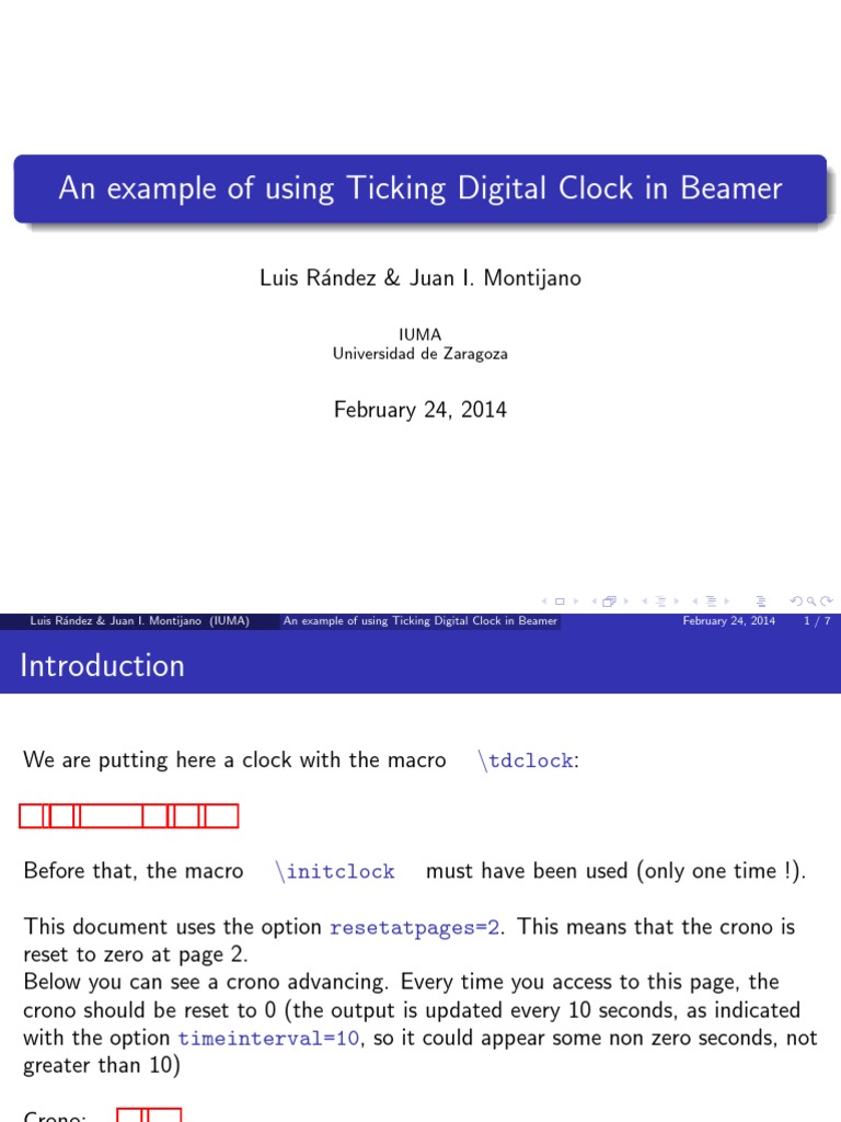 Clock Beamer Example | PDF | Computing | Digital Technology