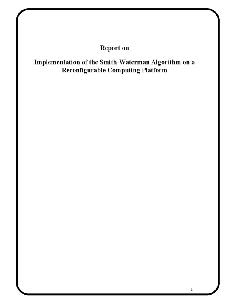 Smith Waterman | PDF | Field Programmable Gate Array | Sequence Alignment