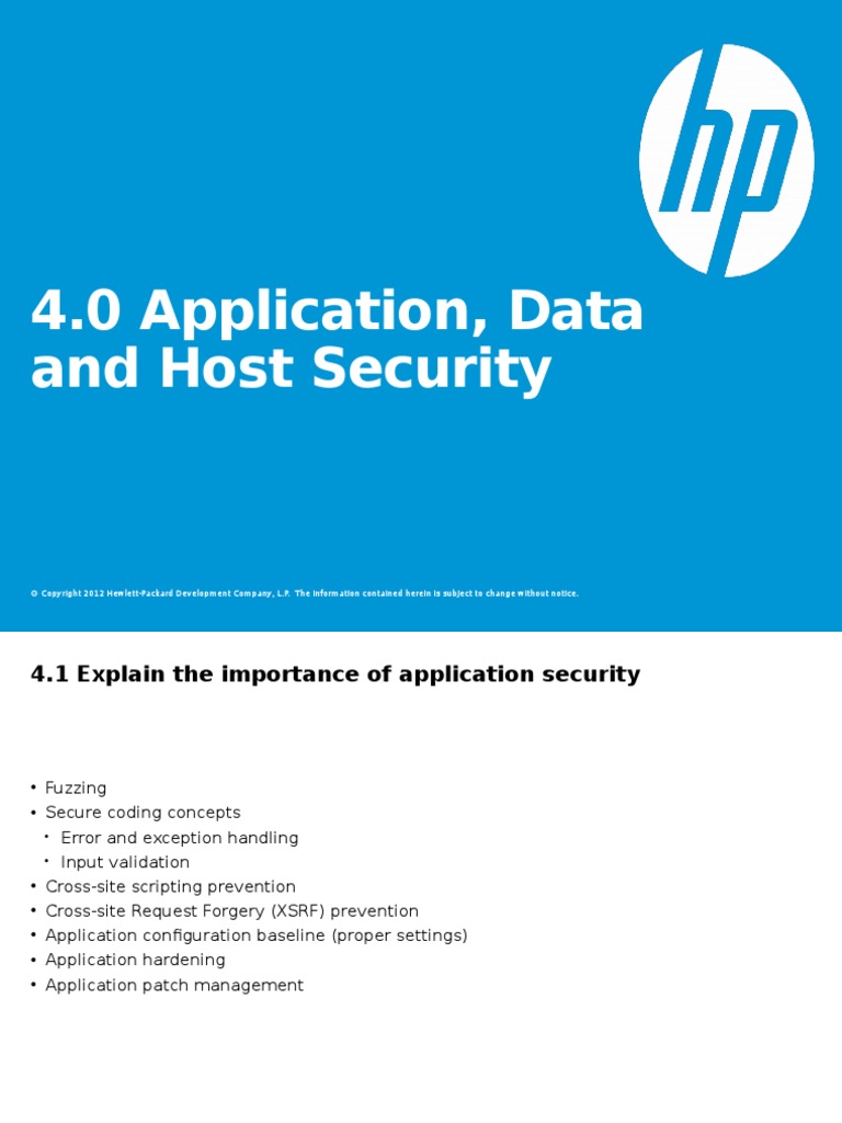 Application, Data and Host Security | PDF | Antivirus Software | Computer Network Security
