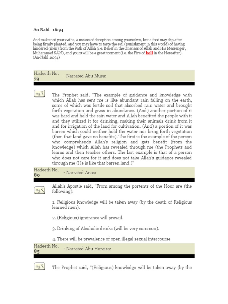Obstacles in The Path of Seeking Knowledge | PDF | Hadith | Seven ...