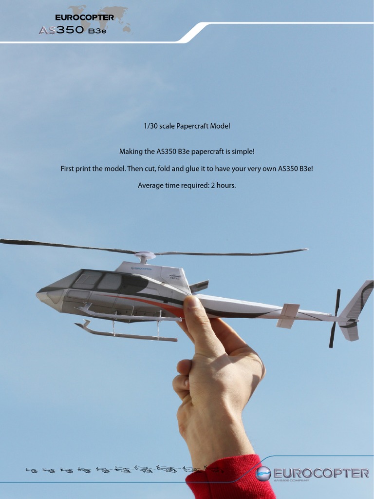 AS350 B3e Helicopter Papercraft Guide | PDF