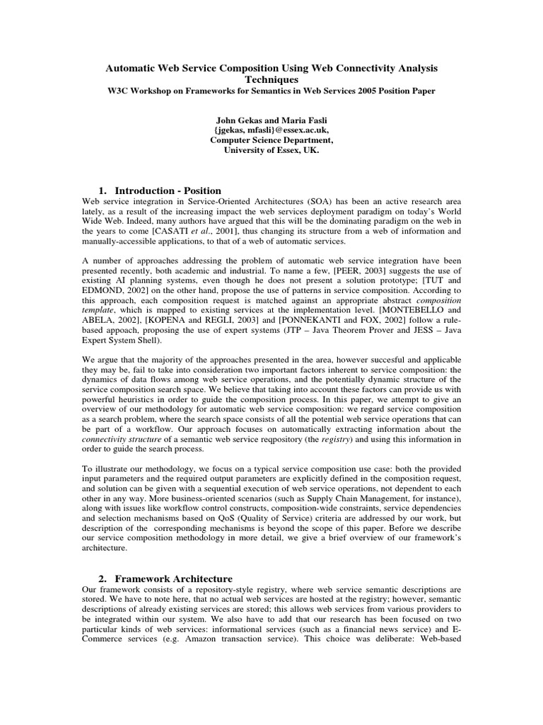 Web Service Composition | PDF | Parameter (Computer Programming) | World Wide Web
