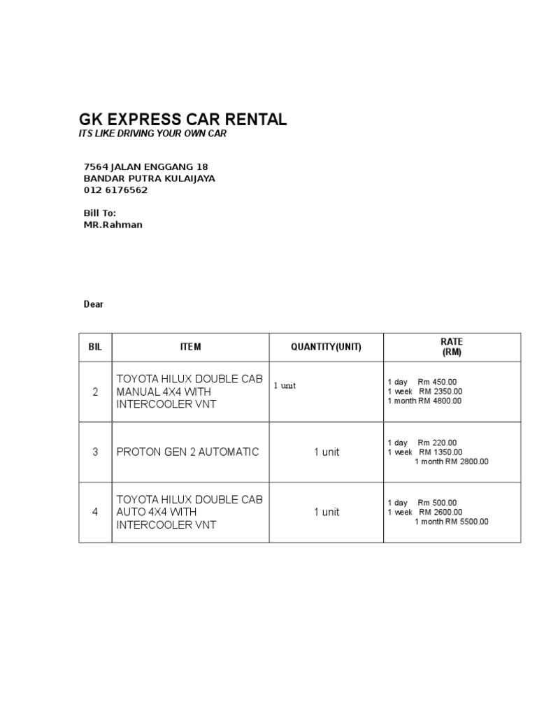 Contoh Sebutharga | PDF