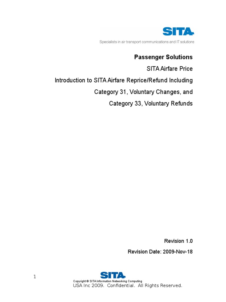 SITA ARR Processing Overview | PDF | Fare | Ticket (Admission)