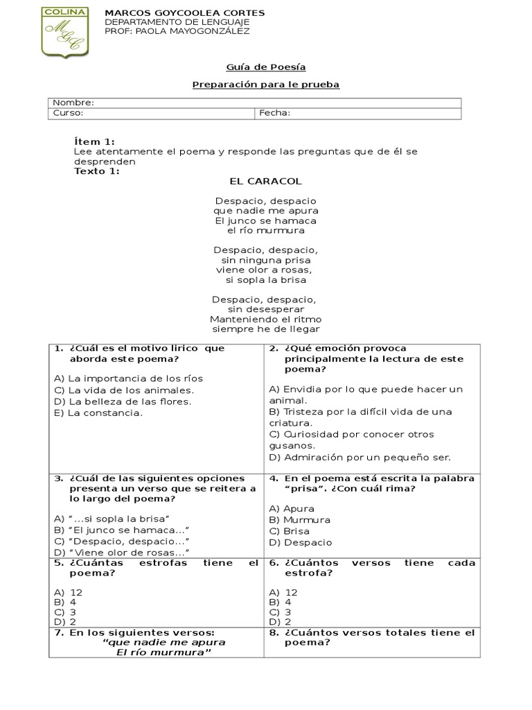 Guía Poesía | PDF | Poesía
