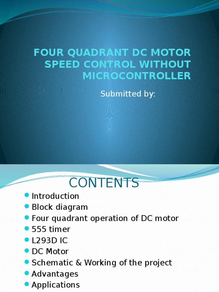 Four-Quadrant DC Motor Control System | PDF | Electric Motor | Electricity