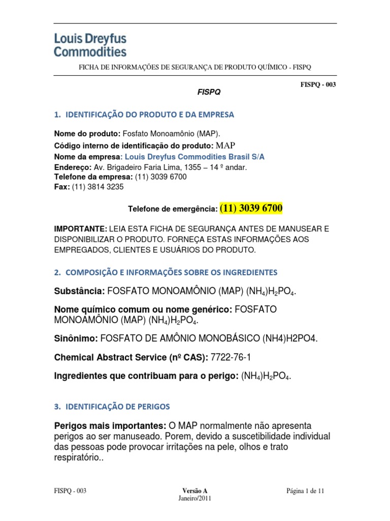 Fispq 003 - Map PDF | PDF | Embalagem e rotulagem | Temperatura