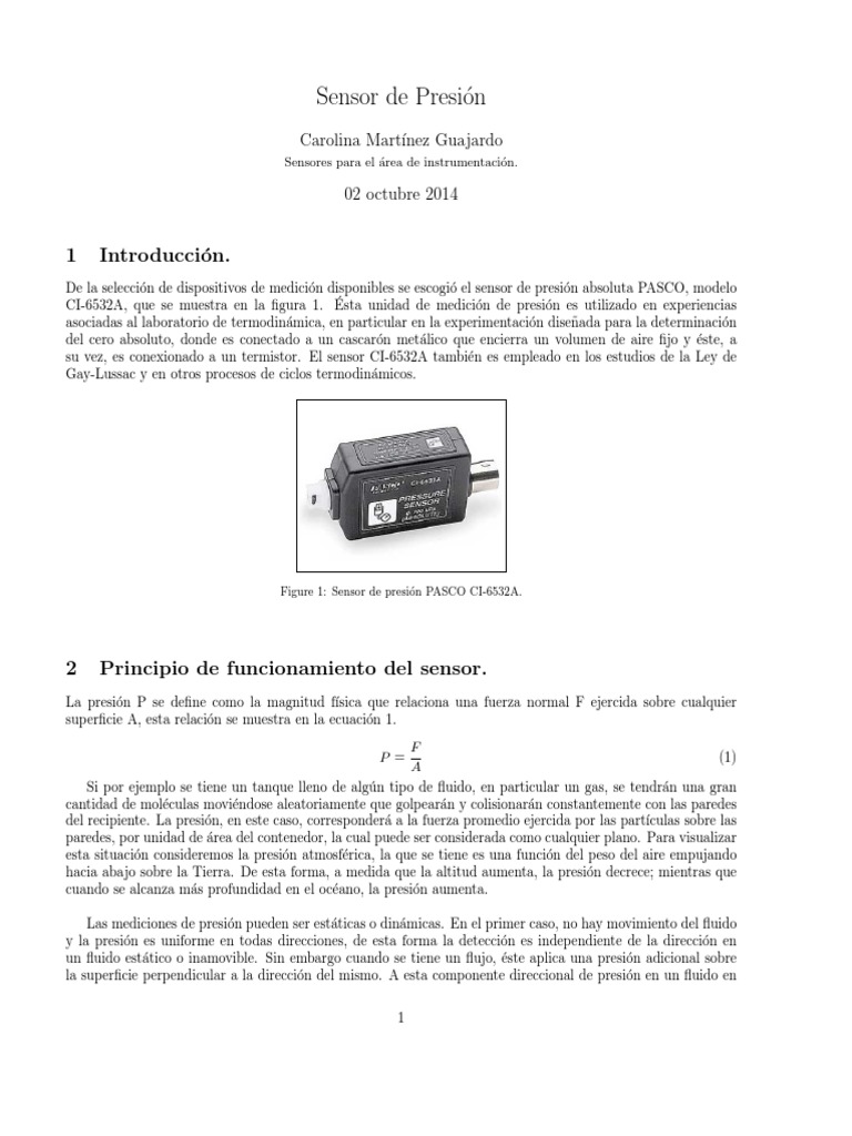 Sensor de Presión | PDF | Arduino | Presión