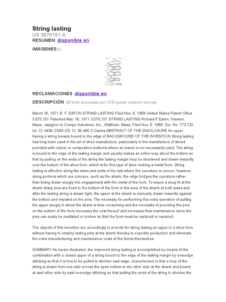 String Lasting: Disponible en | PDF | Business