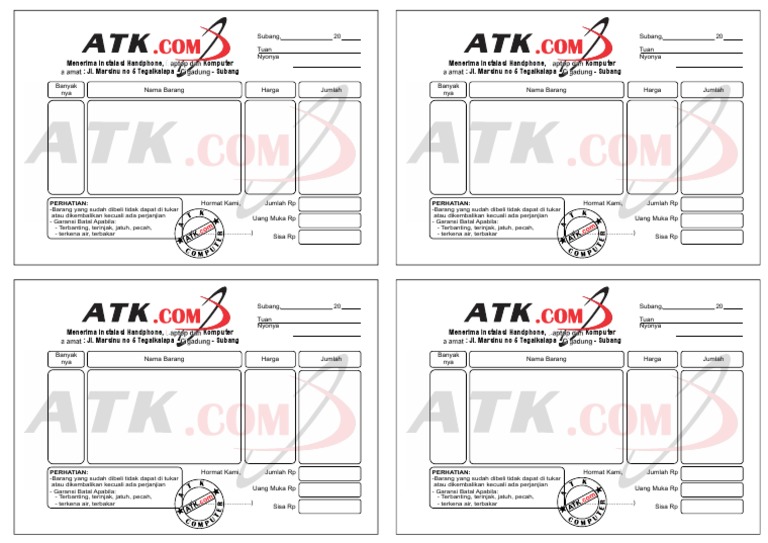 Invoice Atk | PDF