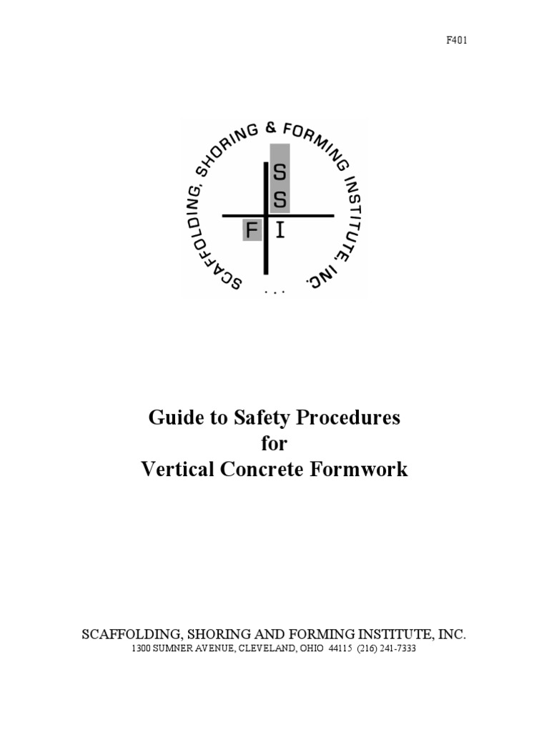 Vertical Concrete Formwork Safety Guide | PDF | Scaffolding ...