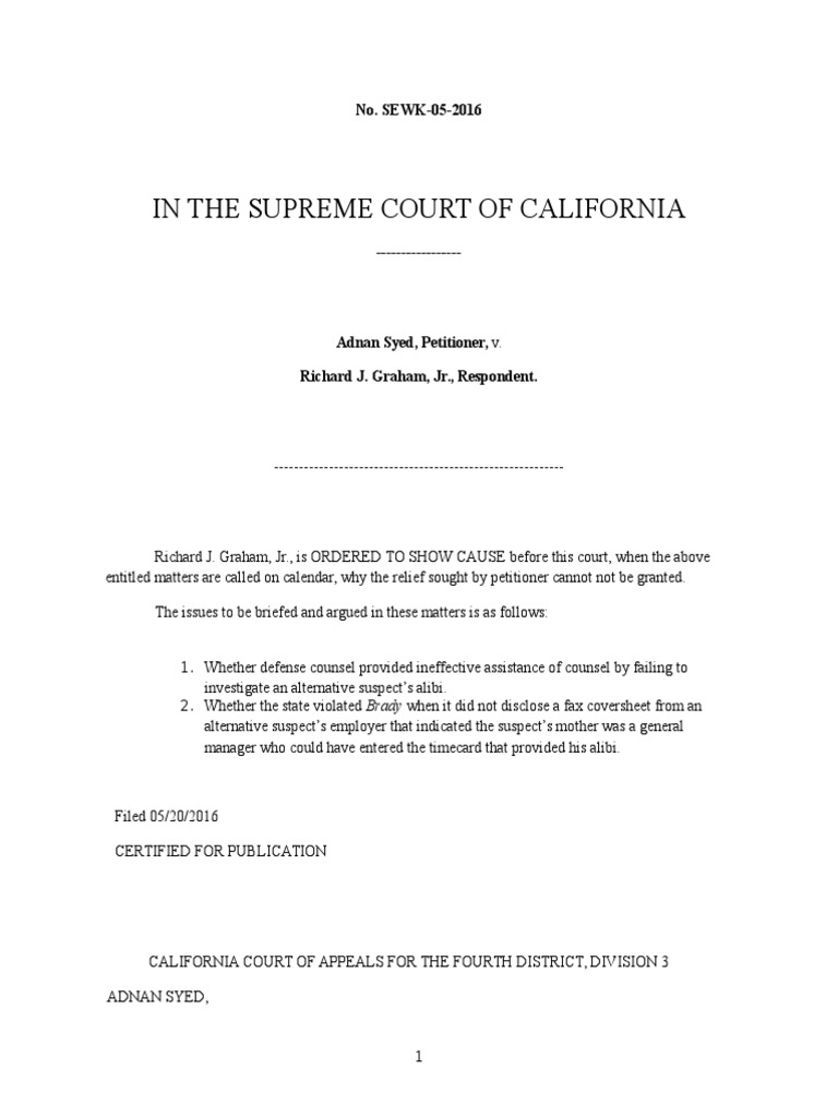 Sample Appellate Brief | Download Free PDF | Prosecutor | Virtue