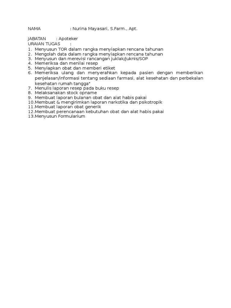 Uraian Tugas - Nurina | PDF