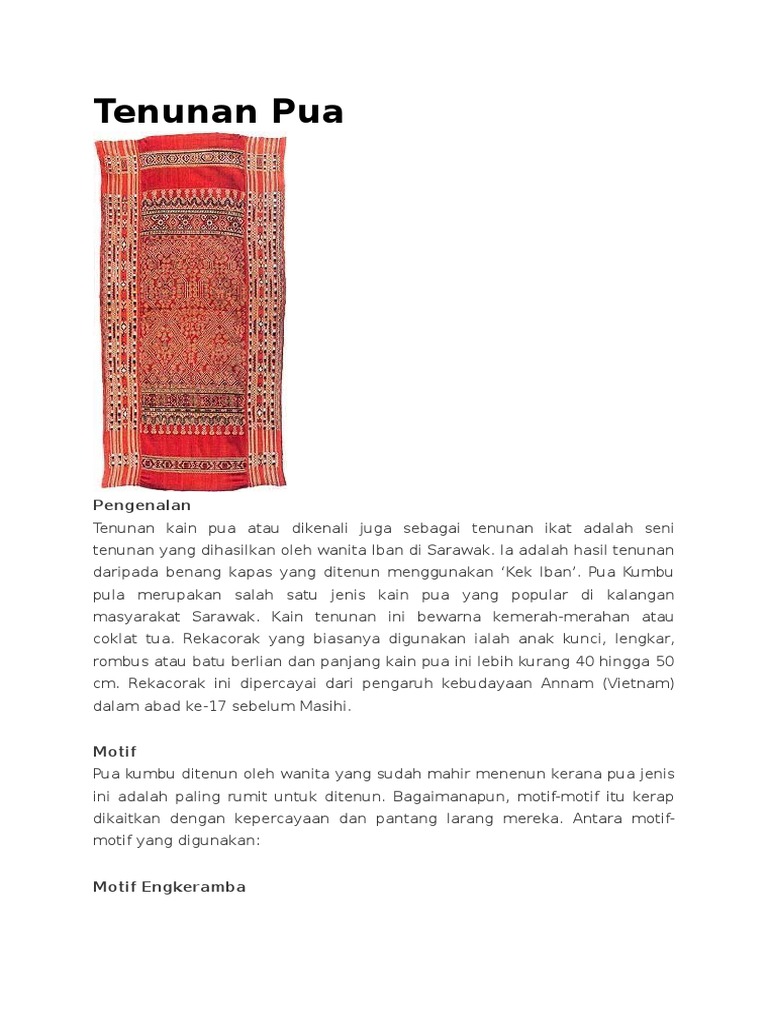 Tenunan Pua | PDF