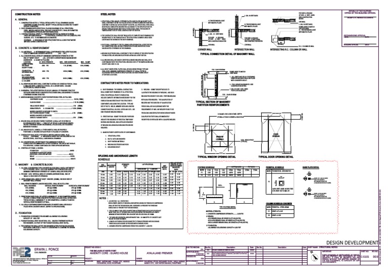 C-s101 Dd3 Structural Notes | PDF | Structural Steel | Concrete