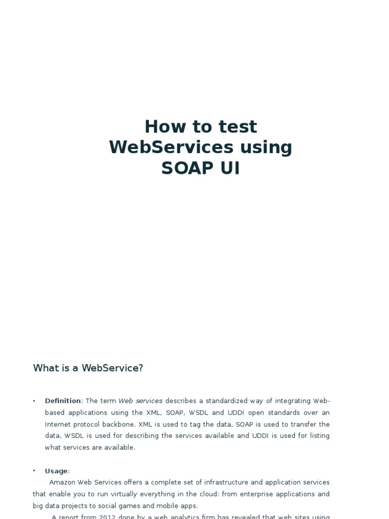 How To Test Webservices Using Soap Ui | PDF | Web Service | Information ...
