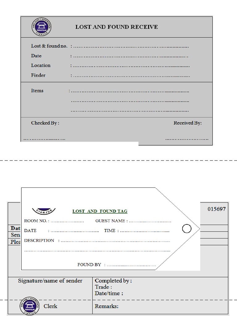 Formulir Lost and Found | PDF