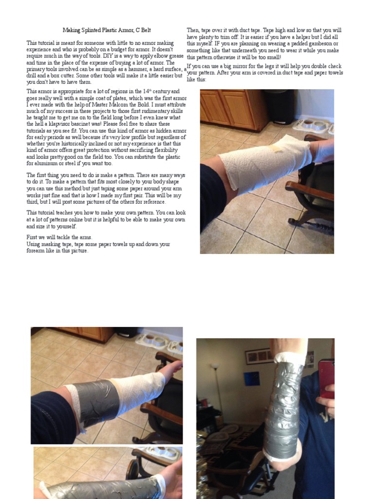 Splinted Plastic Armor Tutorial | PDF | Armour | Seam (Sewing)