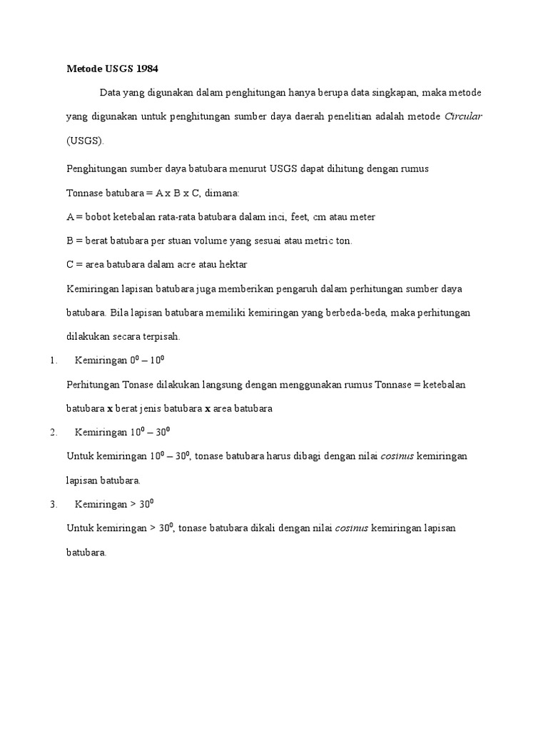 Metode USGS 1984 | PDF