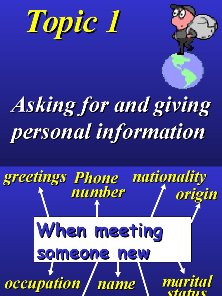 Asking For and Giving Personal Information | PDF | Self-Improvement
