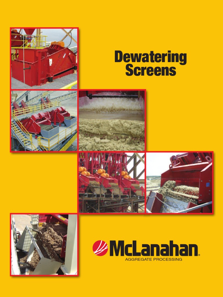 McLANAHAN - Agg - Dewatering Screen | PDF | Mining | Sand