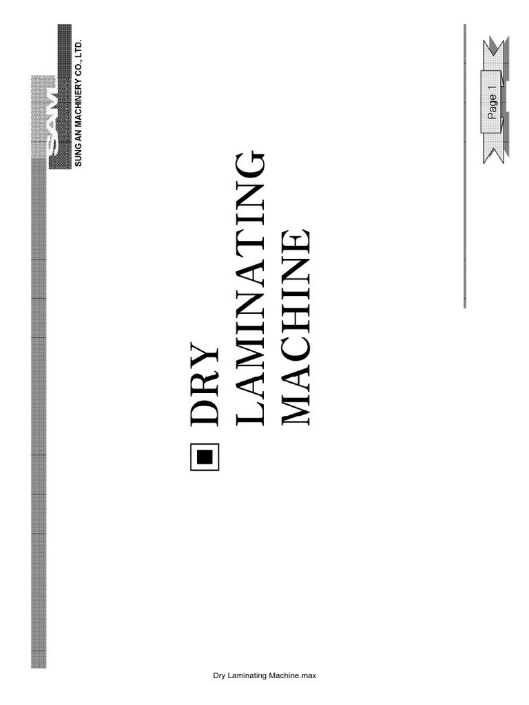Dry Laminating Machine | PDF