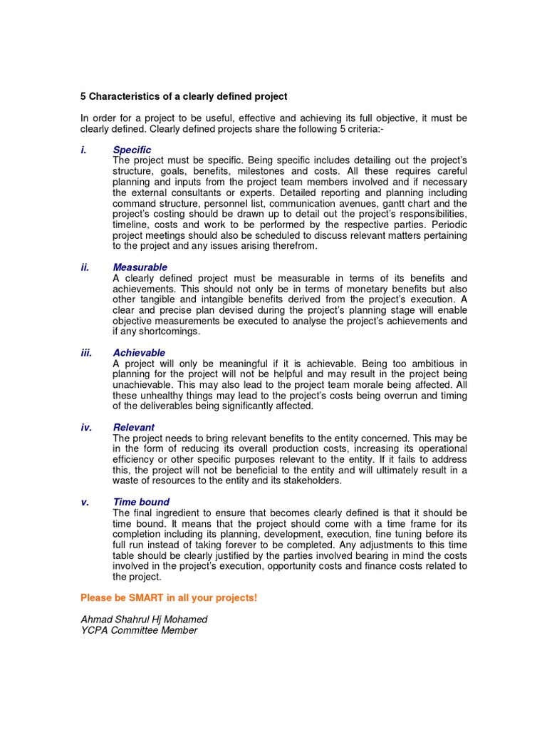 5 Key Characteristics of Projects | PDF | Project Management | Economies
