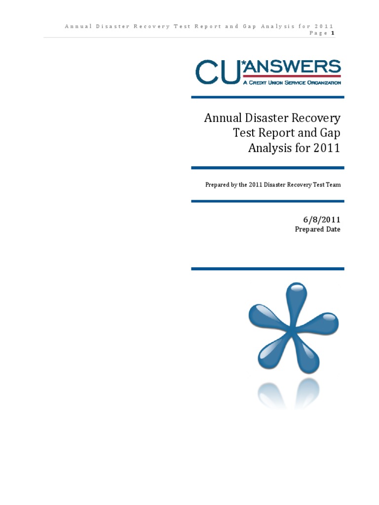 Annual Disaster Recovery Test Report and Gap Analysis For 2011 | PDF ...
