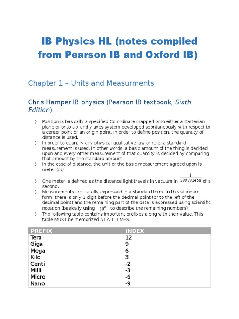 IB Physics HL | PDF