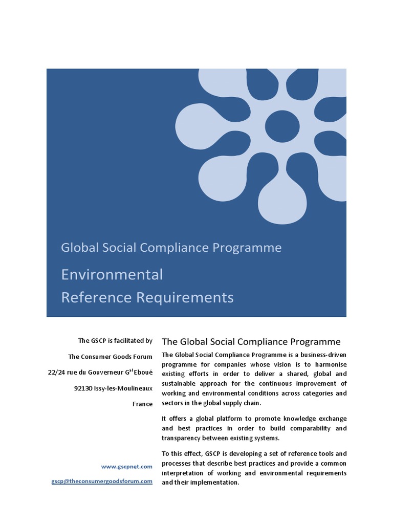 Understanding GSCP Environmental Standards | PDF | Waste Management ...