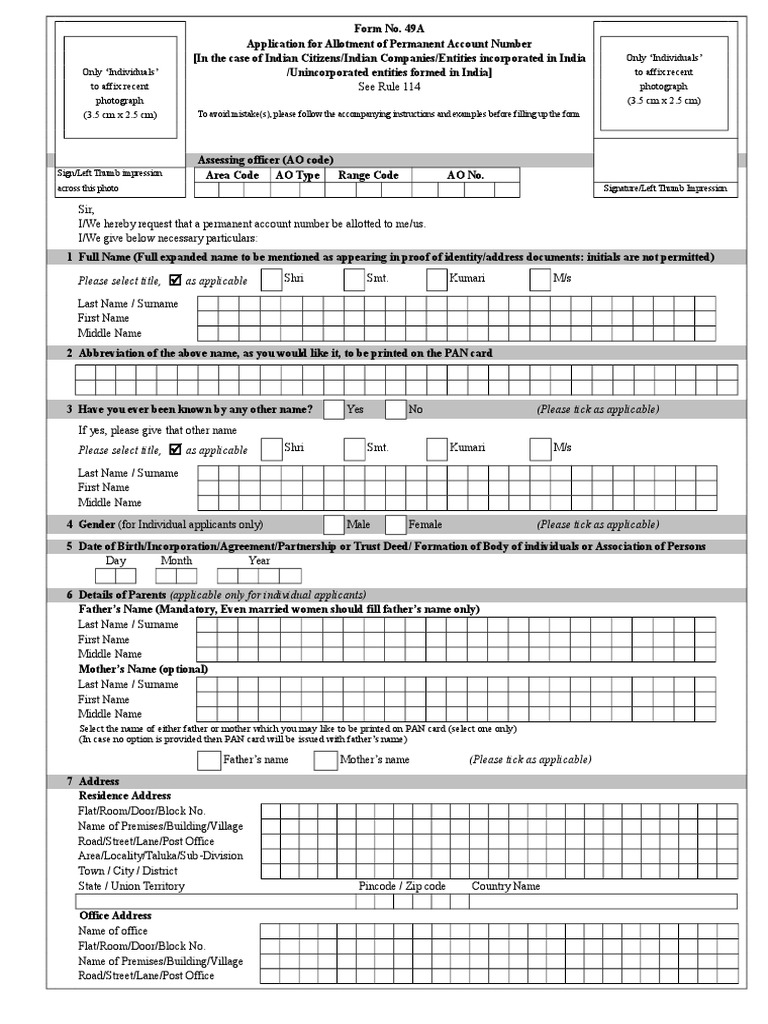Pan Form | PDF | Government Information | Government
