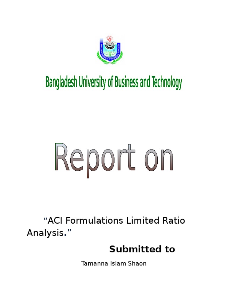 ACI Formulations Limited | PDF | Profit (Accounting) | Revenue