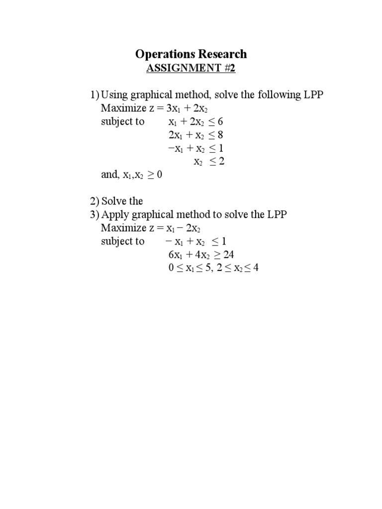 Operations Research | PDF