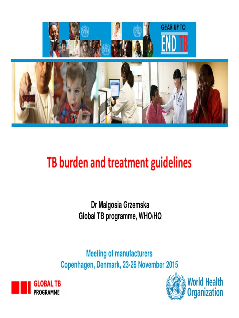 TB Burden and Treatment Guidelines: DR Malgosia Grzemska Global TB ...