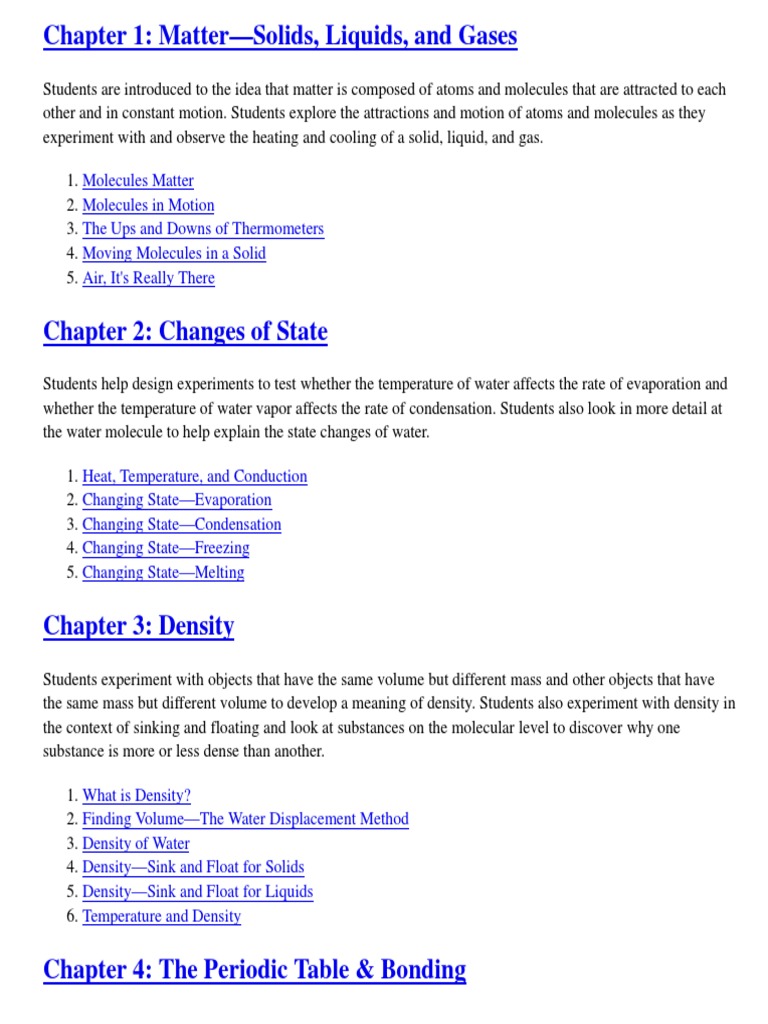 Lesson Plans - Middle School Chemistry | PDF | Properties Of Water ...