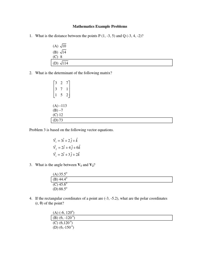 FE Exam Review - Mathematics - Example Problems | Mean | Coordinate System