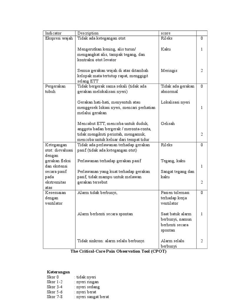 Skala Cpot, Ramsay | PDF