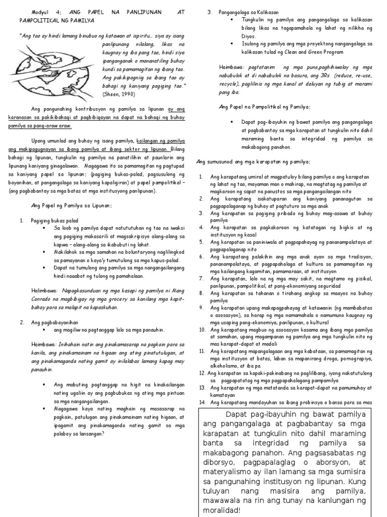 ESP 8 Modyul 4 Handouts | PDF