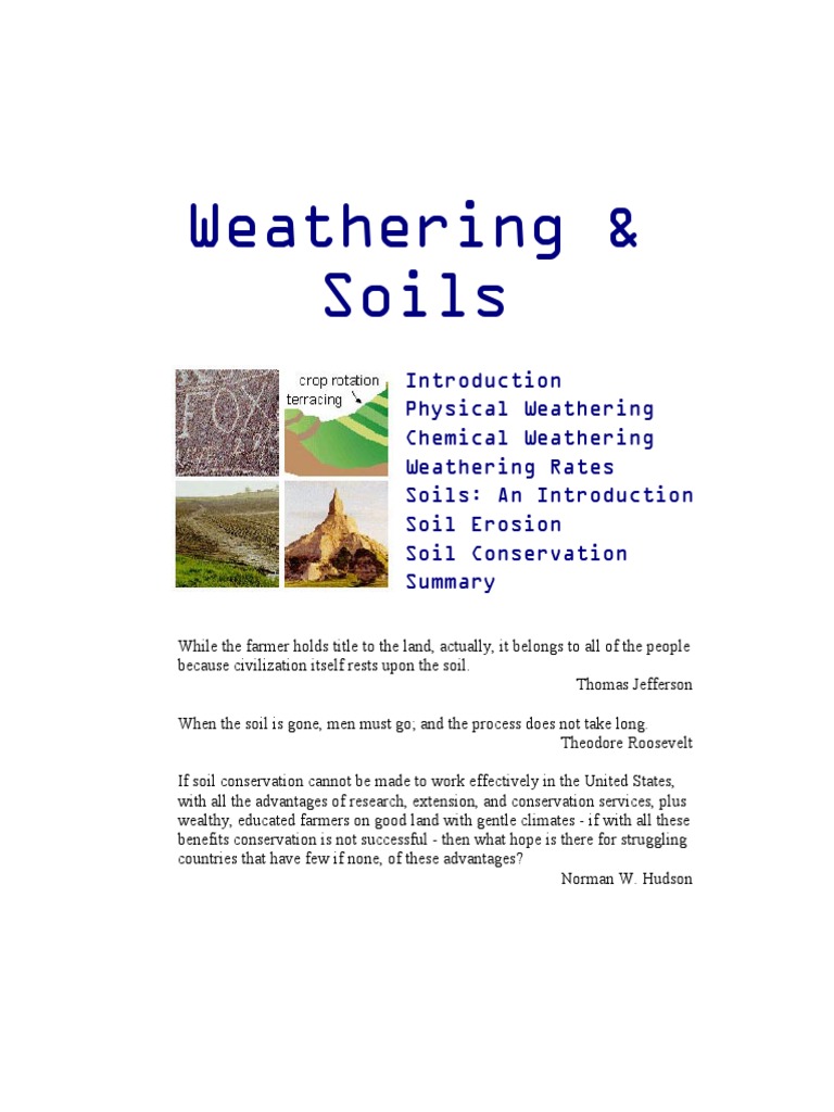 Weathering Soils Notes Kean University | PDF | Weathering | Soil