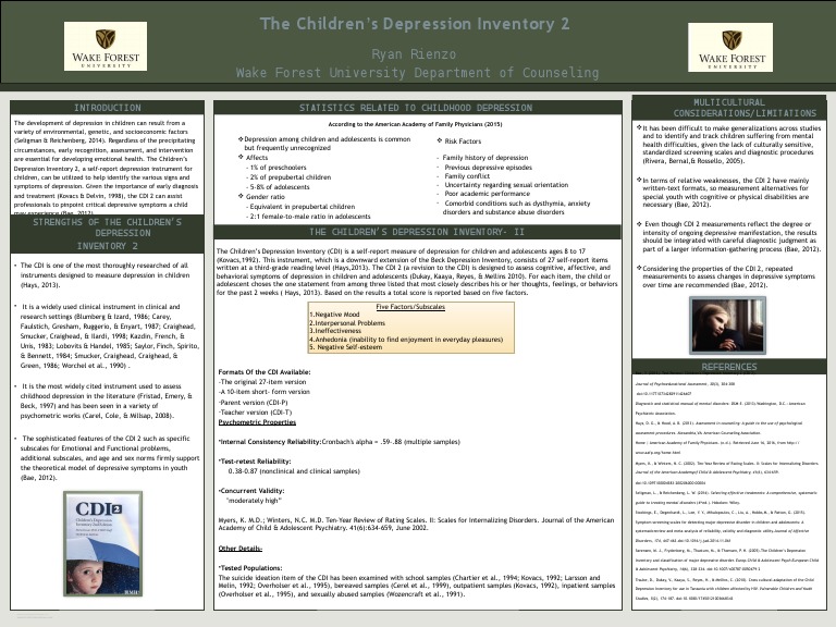 Children S Depression Inventory | PDF | Major Depressive Disorder ...