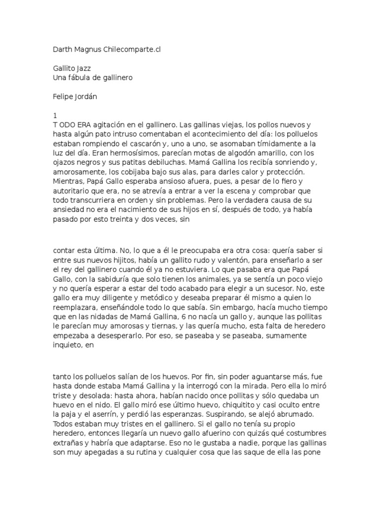 Libro Gallito Jazz | PDF | Pollo | Gatos