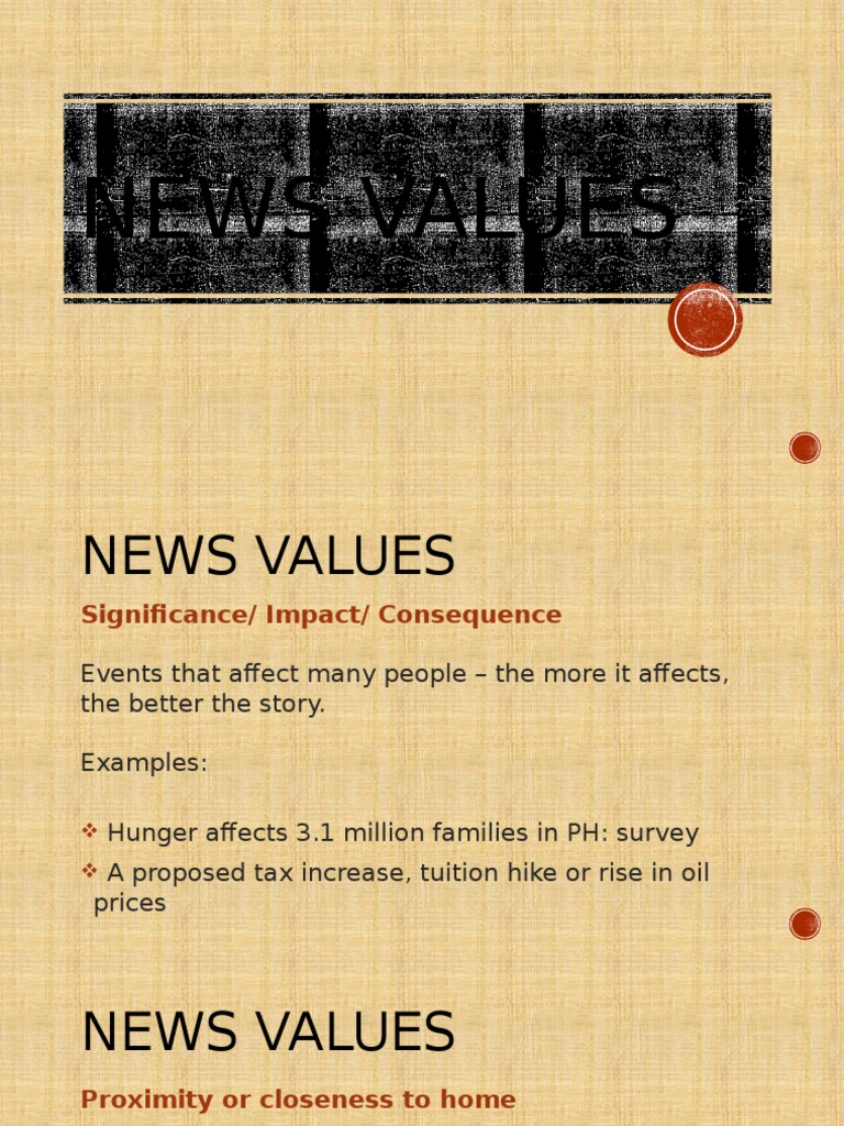 News Values | PDF | Foods
