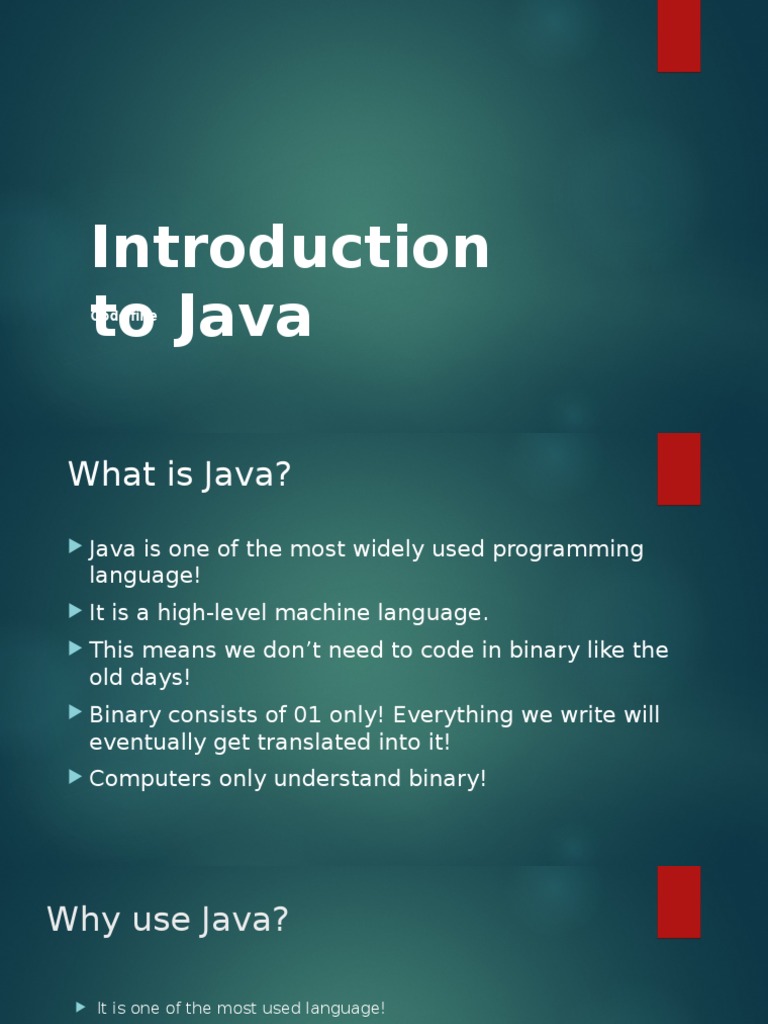 Intro To Java | PDF | Data Type | Computing