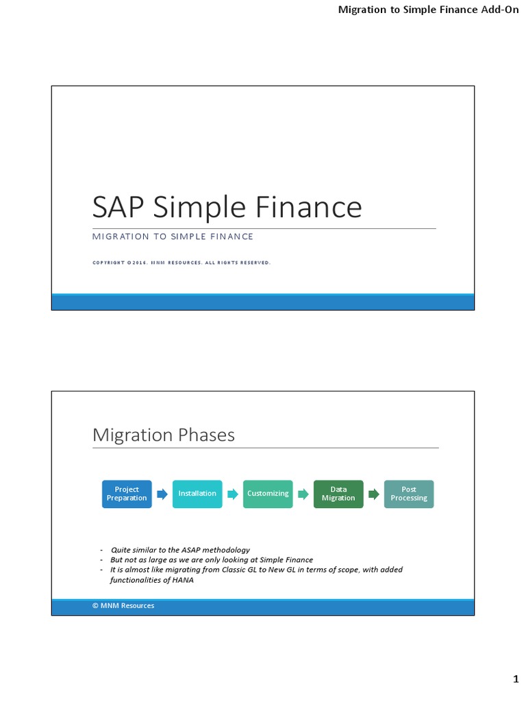 11 Migration To Simple Finance | PDF | Business Process | Accounting