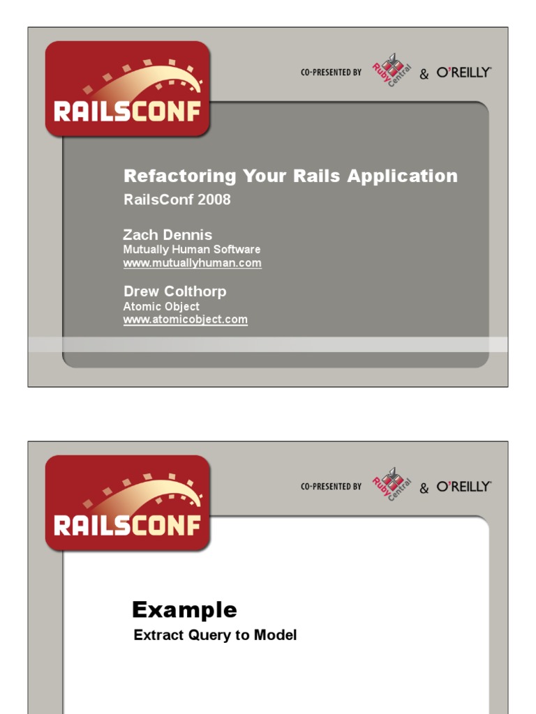 Refactoring Your Rails Application Presentation | PDF | Class (Computer Programming ...
