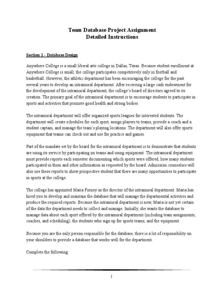 Team Database Assignment | PDF | Databases | Information Technology