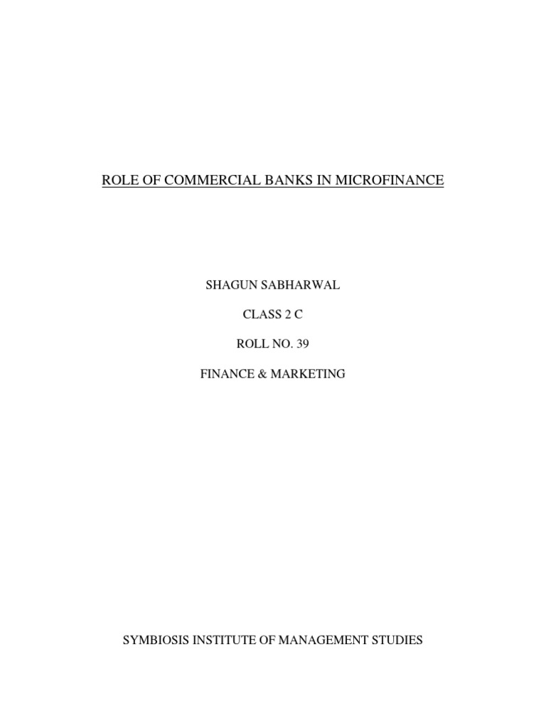 Micro Finance | PDF | Microfinance | Microcredit