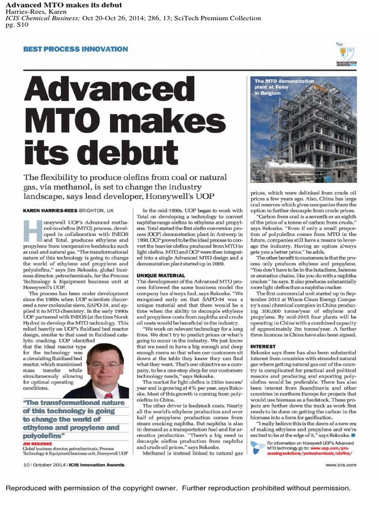 Advanced MTO Makes Its Debut | PDF