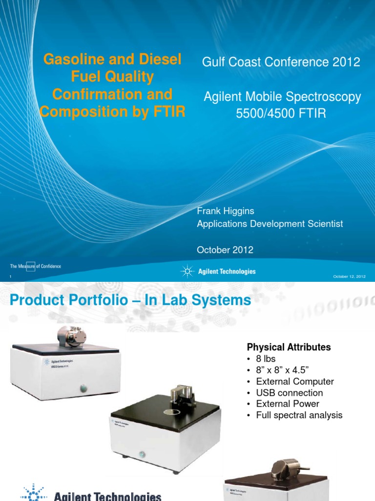 Gasoline and Diesel Fuel Quality Confirmation by FTIR PDF | PDF ...