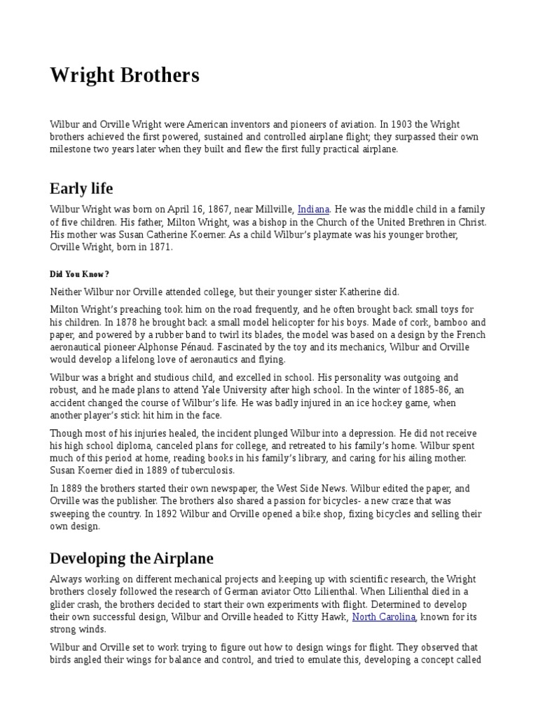 The Pioneering Brothers Who Achieved the First Controlled, Powered ...